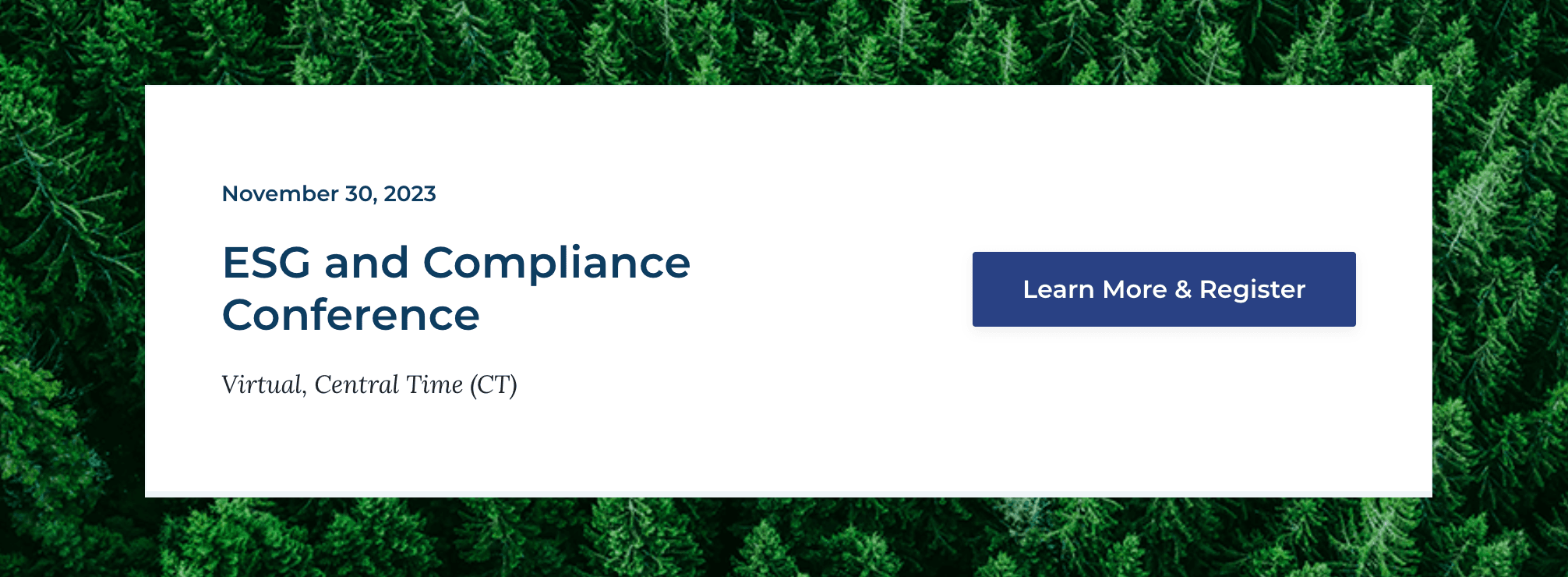 ESG and Compliance Conference - ESG News