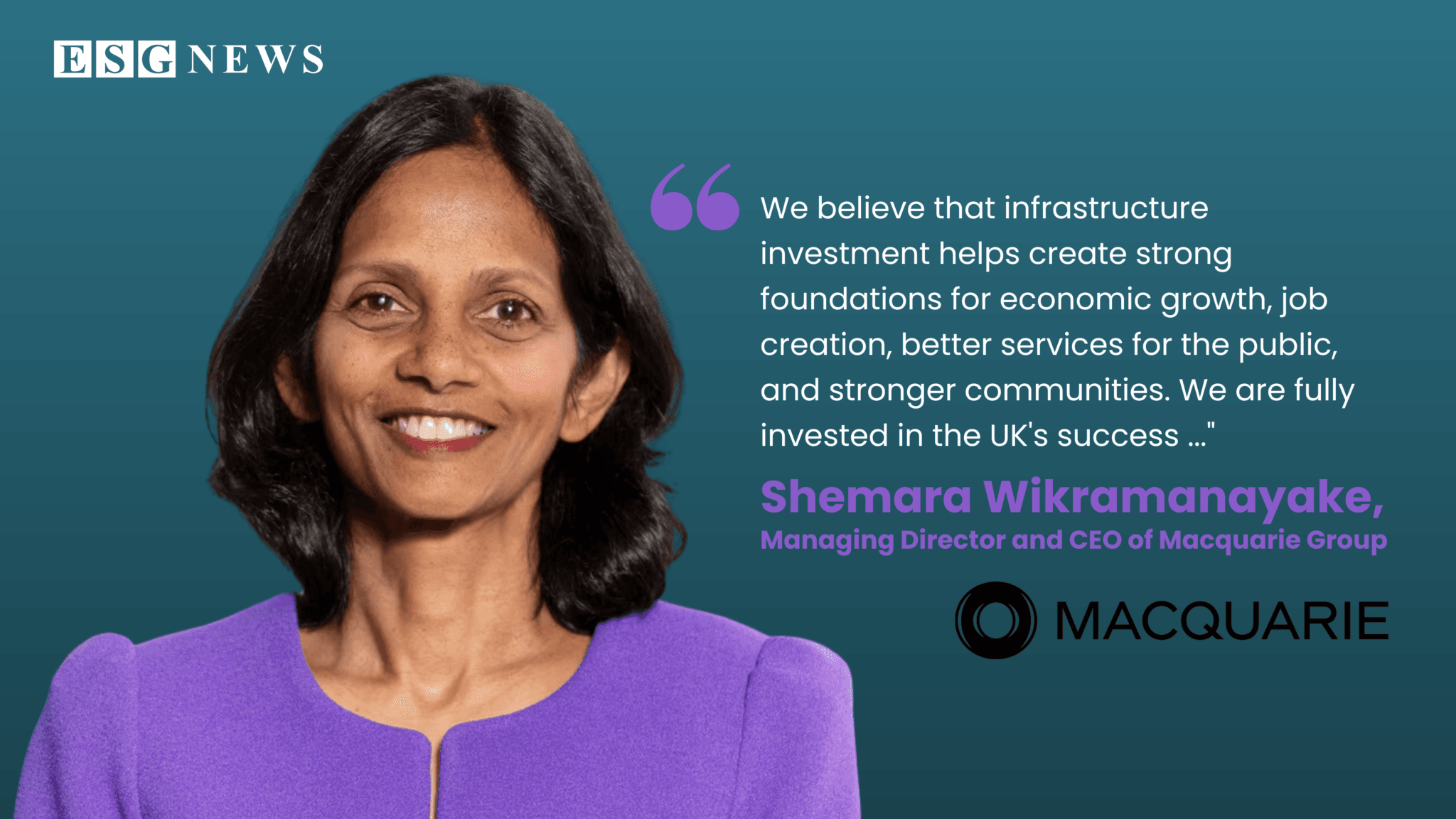 Macquarie Group Commits £20 Billion to UK Infrastructure, Including ...