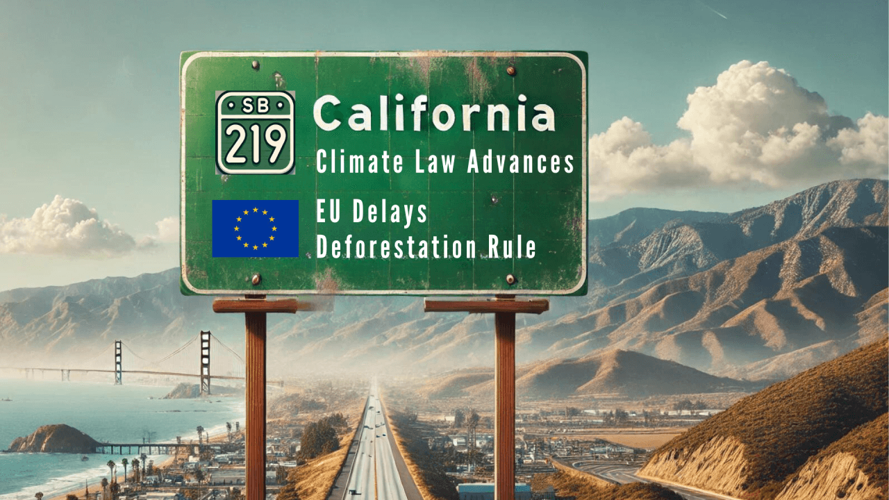 Tim Mohin: California Climate Disclosure Law Advances, EU Delays ...