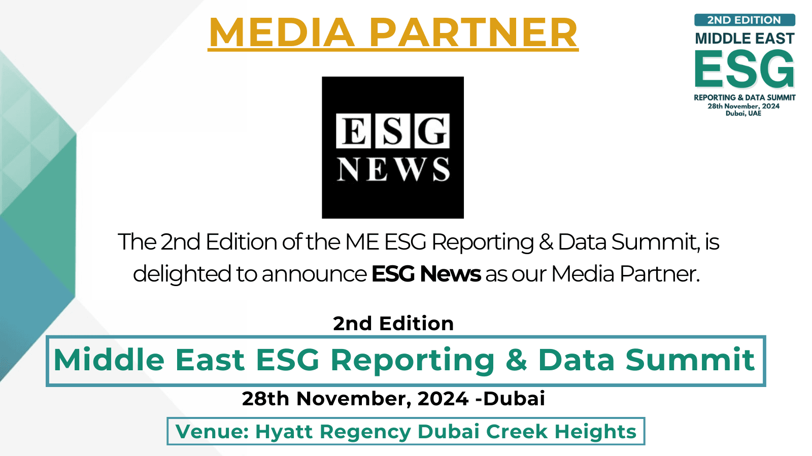 2024 年中东 ESG 报告和数据峰会 - ESG 新闻