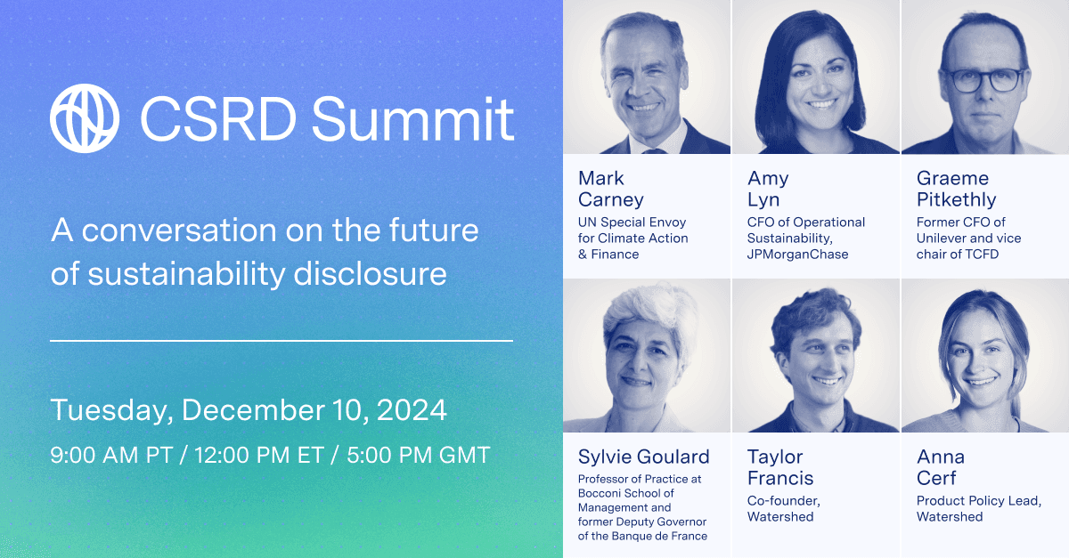 Watershed’s CSRD Summit - ESG News