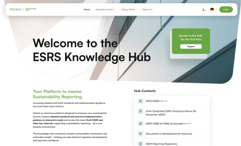 EFRAG Launches ESRS Knowledge Hub to Centralize Sustainability Reporting Standards - ESG News